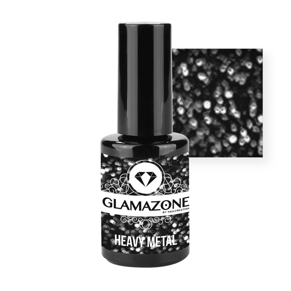 Glitter Gel Polish Heavy Metal - Black - Nail Creation